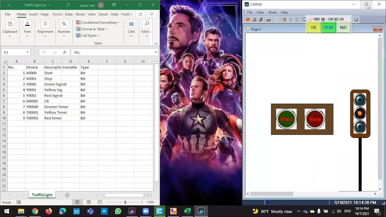 Traffic Light PLC and Scada Simulation using Cicon and Cimon Software ...