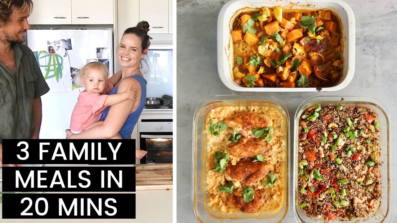Prep 3 Family Dinners in Under 20 Minutes // Quick Dinner Recipes ...