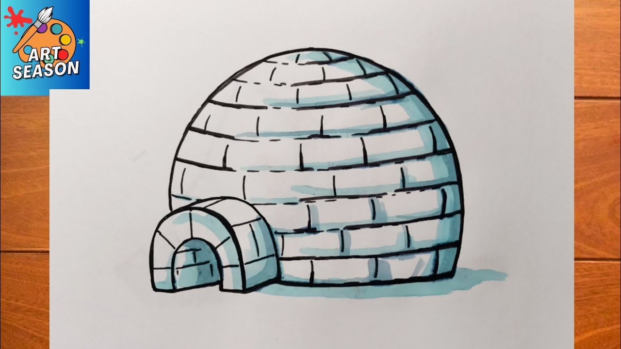 How to Draw an Igloo Step by Step - YouTube