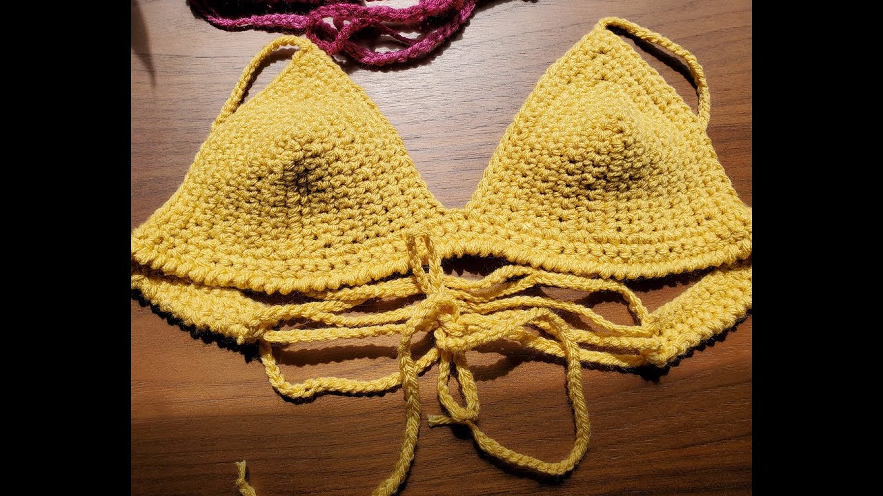 How to make a simple bralette crochet ( Tagalog crochet Tutorial) - YouTube