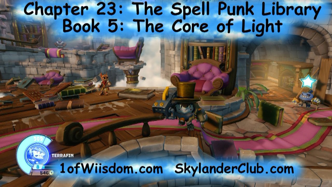 Skylanders SuperChargers Ch 23 The Spell Punk Library, Book 5: The Core ...