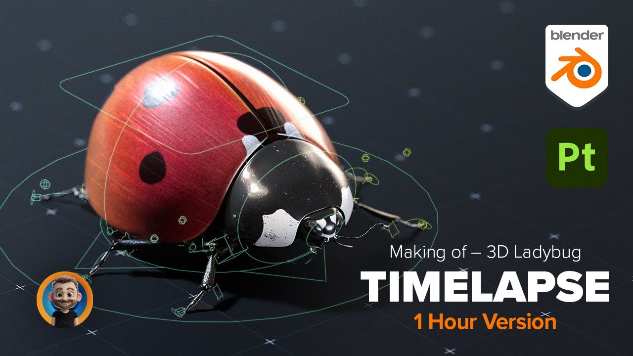 Making of – 3D Ladybug – Timelapse – 1 Hour Version – Blender 4.0 - YouTube