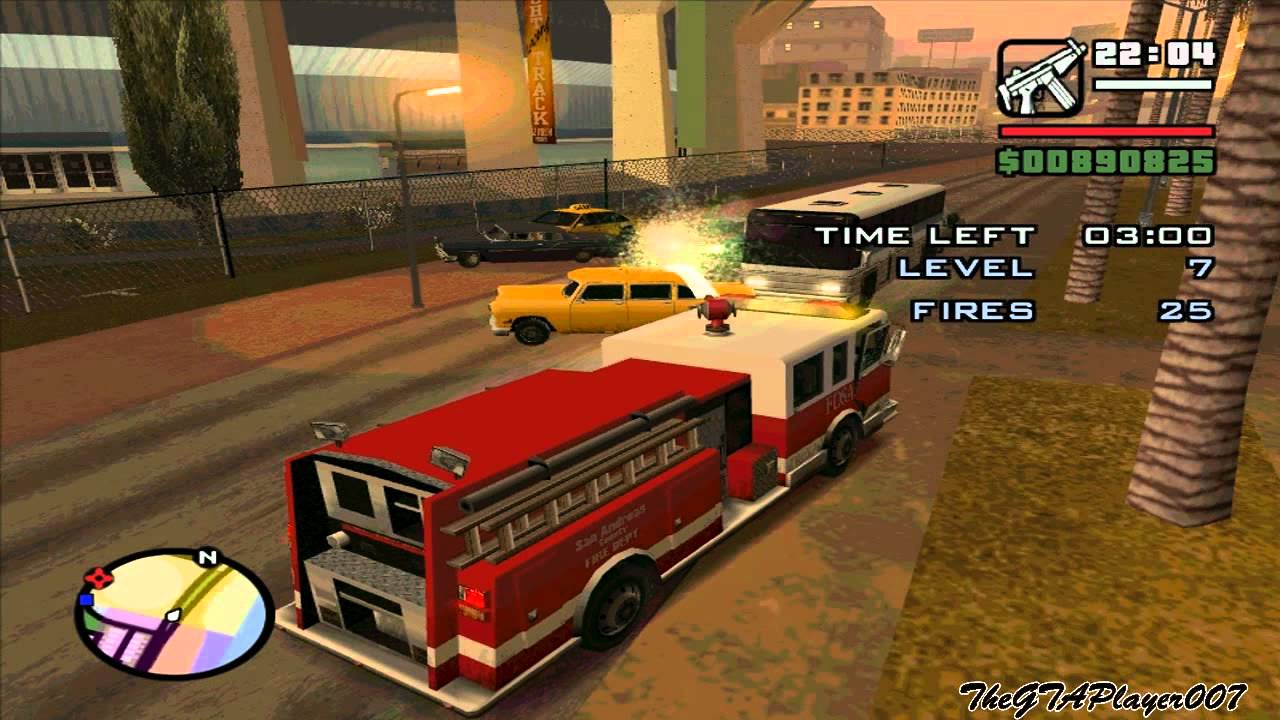GTA : San Andreas - "Firefighter Mission" - (PC) - YouTube