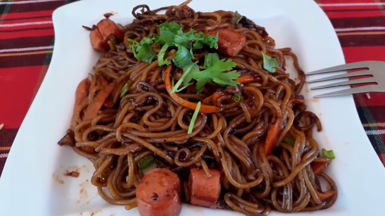 tallarinas frito de china 🍜🍜🍜 fácil de hacer - YouTube