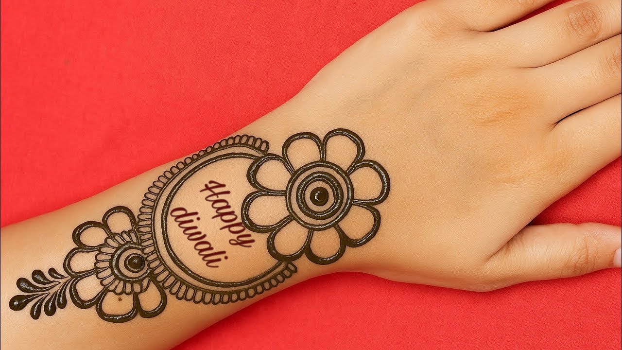 Diwali Special Back Hand Mehndi Design | Simple and Easy Mehndi Design ...