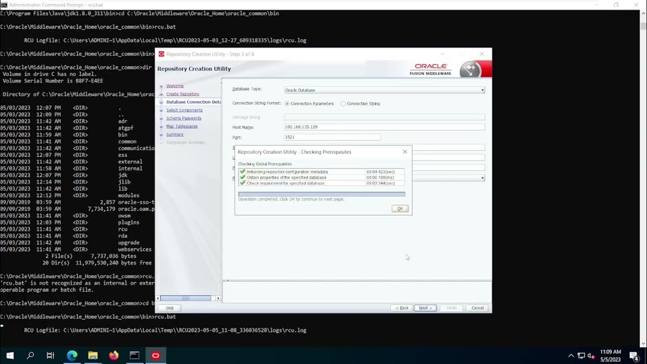 Oracle Analytics Server Installation 5 - RCU (Repository Creation Utility) - YouTube