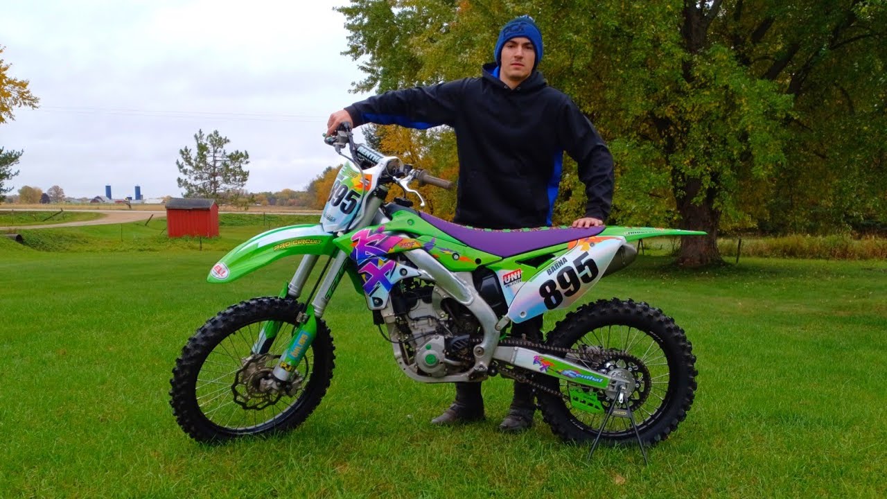 "Retro MOD" Kawasaki KX250F Dirt Bike Has CRAZY Power! - YouTube