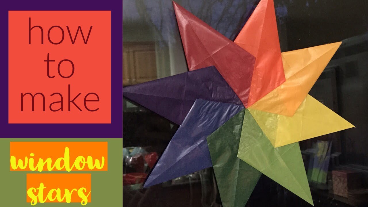 Waldorf window STARS ⭐️ kite / wax paper - YouTube
