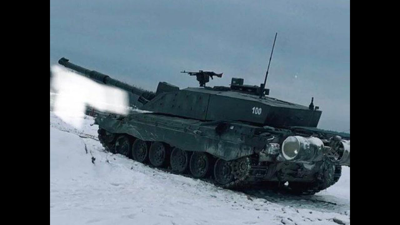 A Lonely Ukrainian Challenger 2 Tank In The Snow A Symbol Of - YouTube