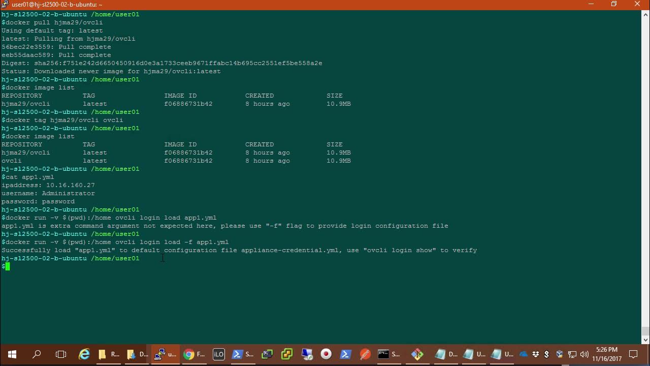 Synergy OneView cli tool OVCLI docker format - YouTube