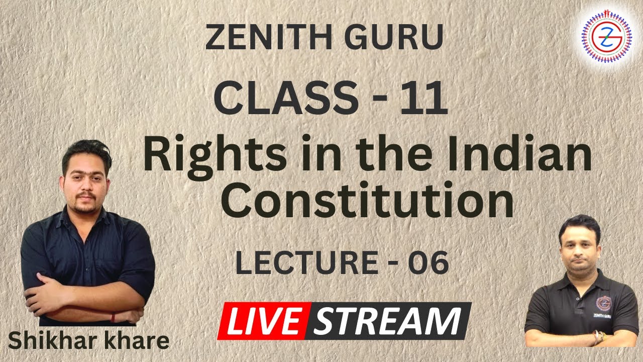 Rights in the Indian Constitution | Class 11 | Civics | Part-F | Indian ...