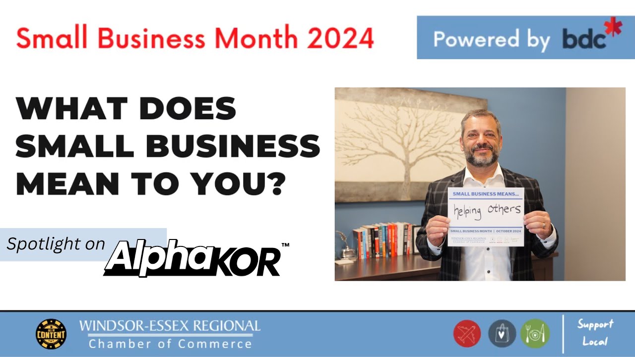 Small Business Month - Spotlight on AlphaKOR - YouTube