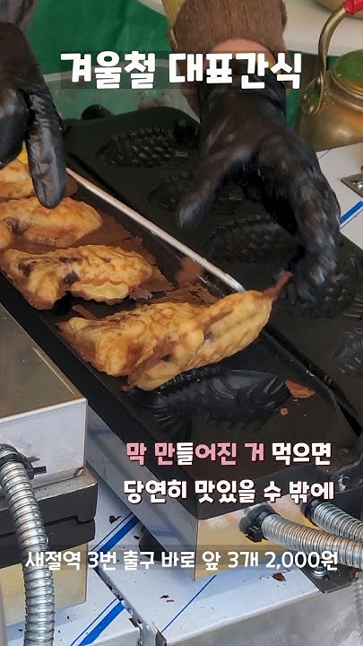 겨울철 대표간식 붕어빵 새절역 커피나빙수 Youtube