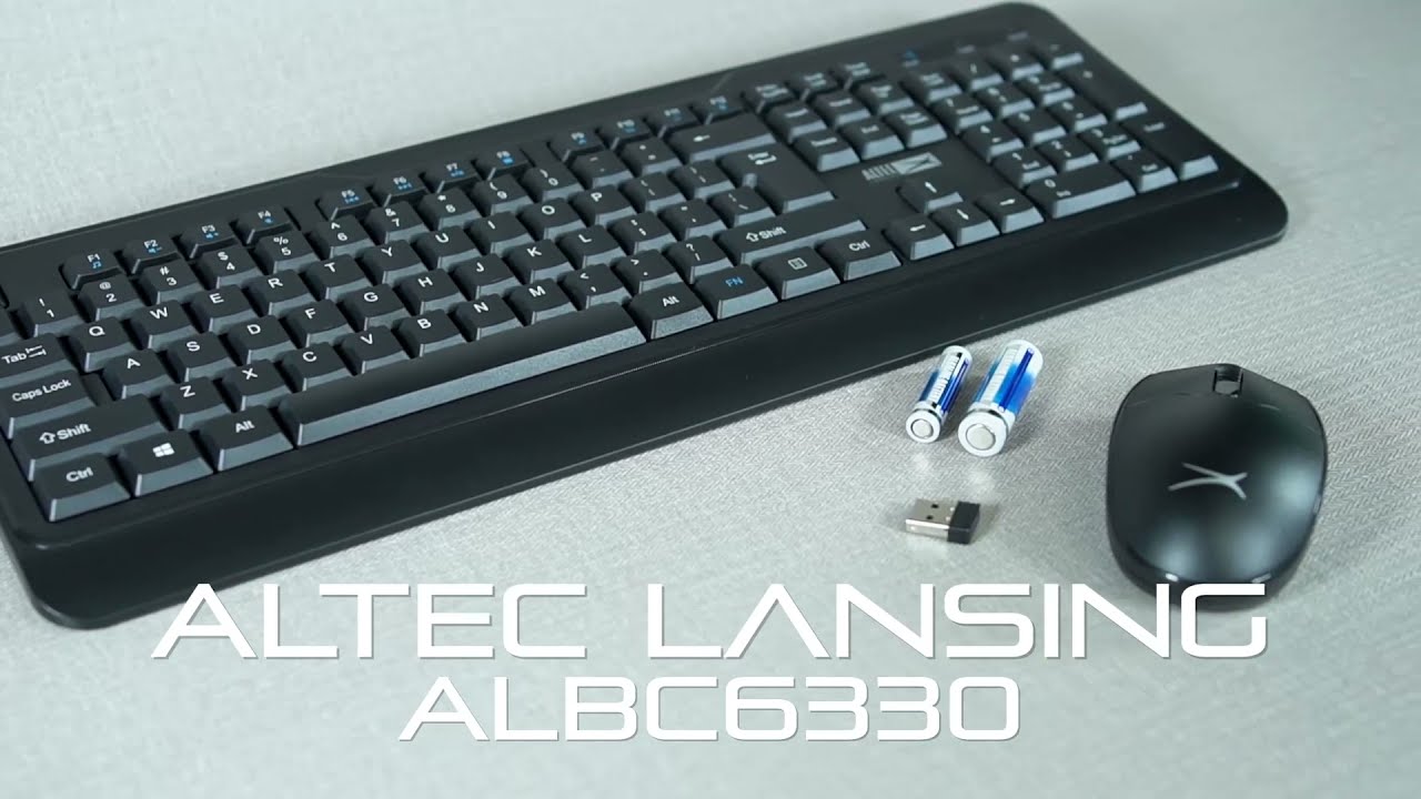 Altec Lansing Wireless Keyboard & Mouse Combo (ALBC6330) - YouTube