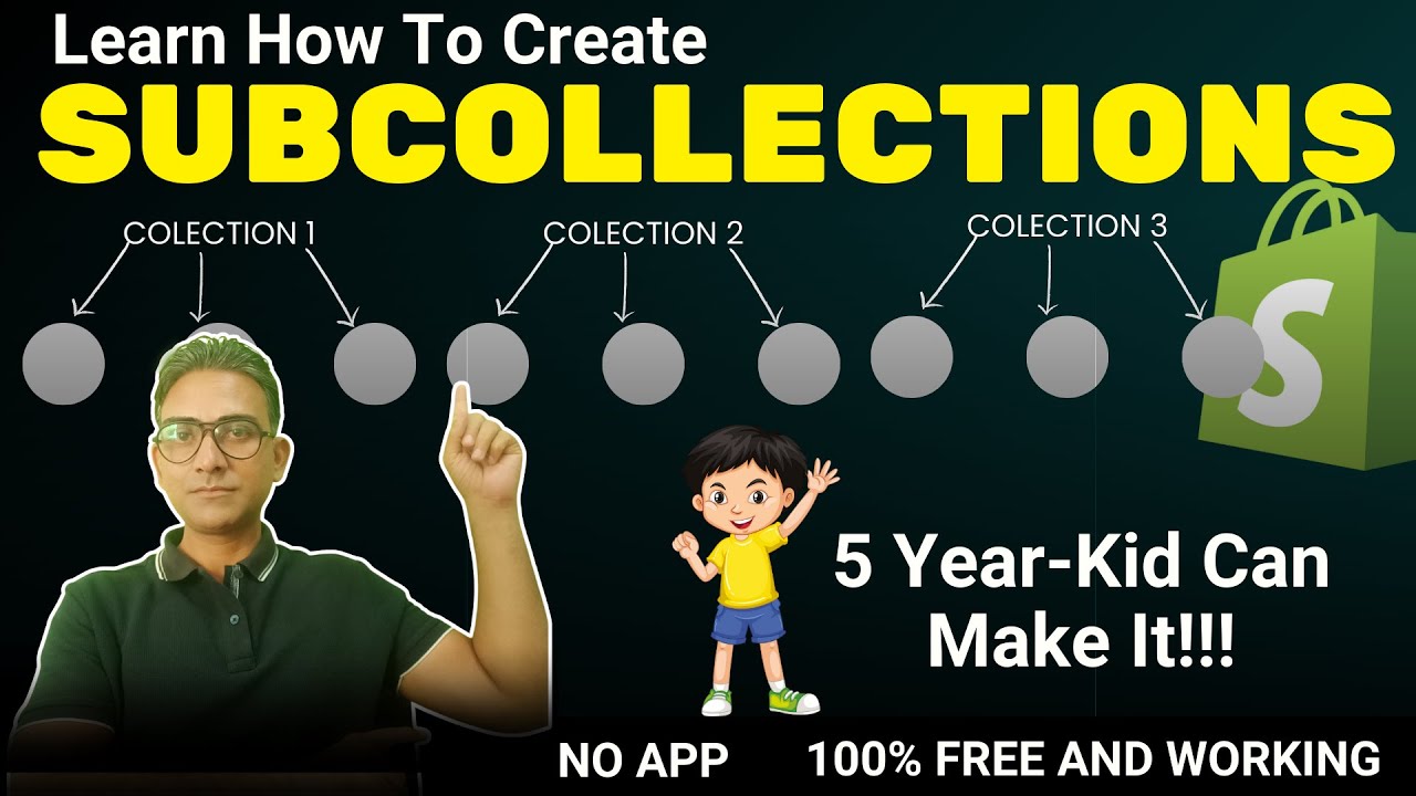 Add sub collections in Shopify | No App- Free | Super Easy #subcollection #day12 - YouTube