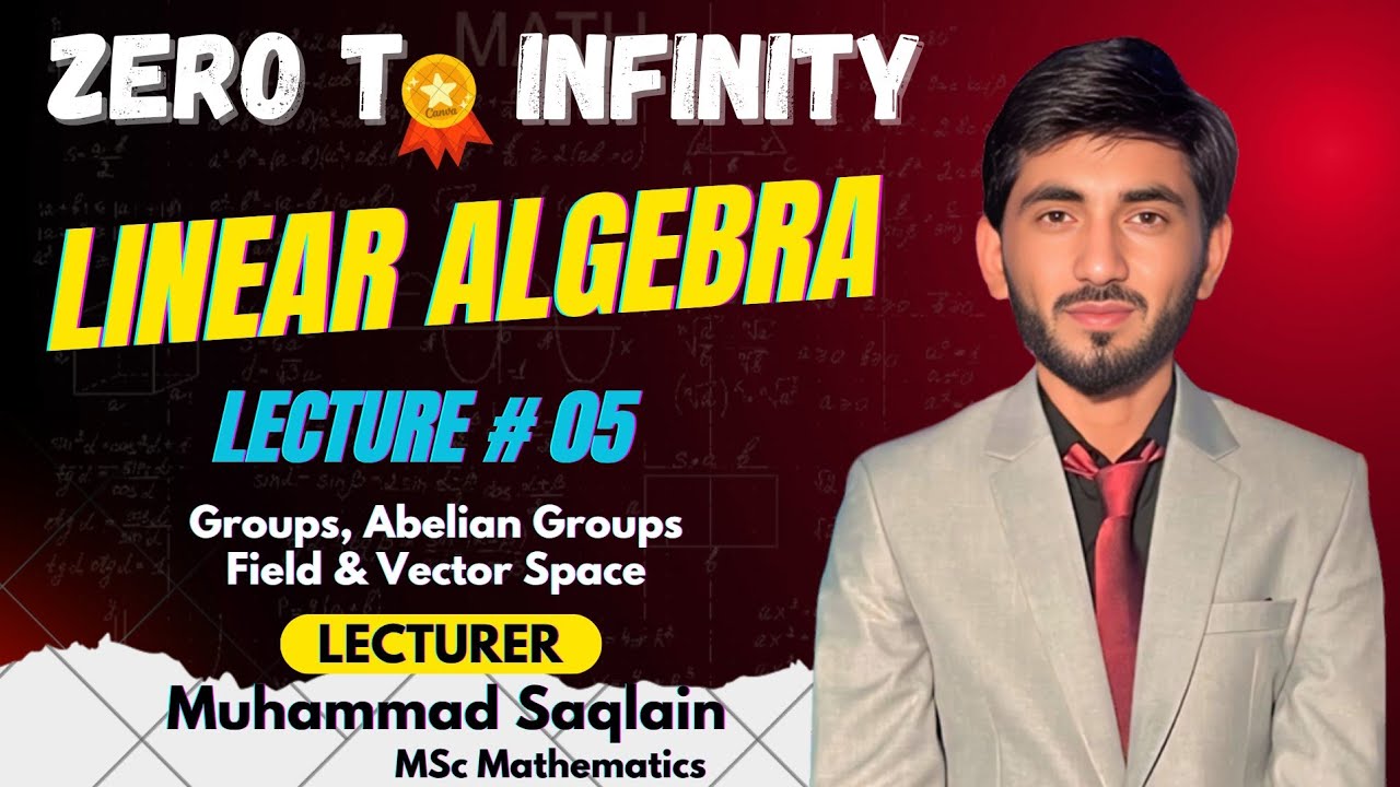 Linear Algebra lec 5: Group, Abelian Group, Fields & Vector Spaces | BS ...