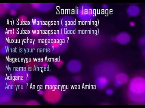 Somali language lesson 02 - YouTube
