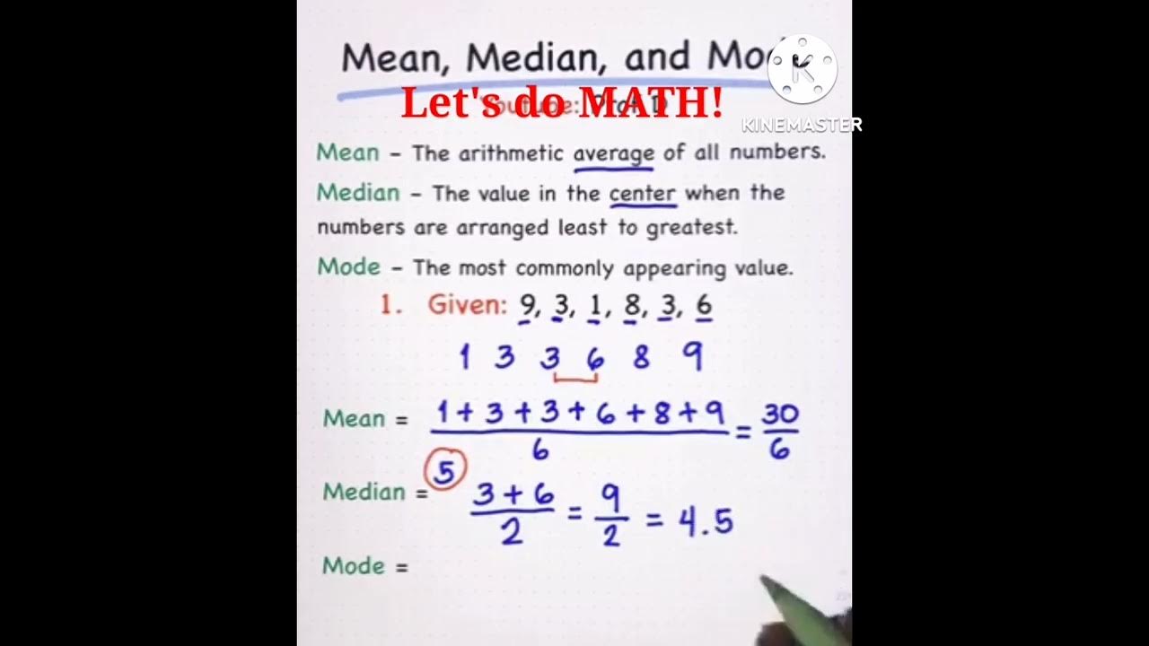 Mean, Median, Mode - YouTube