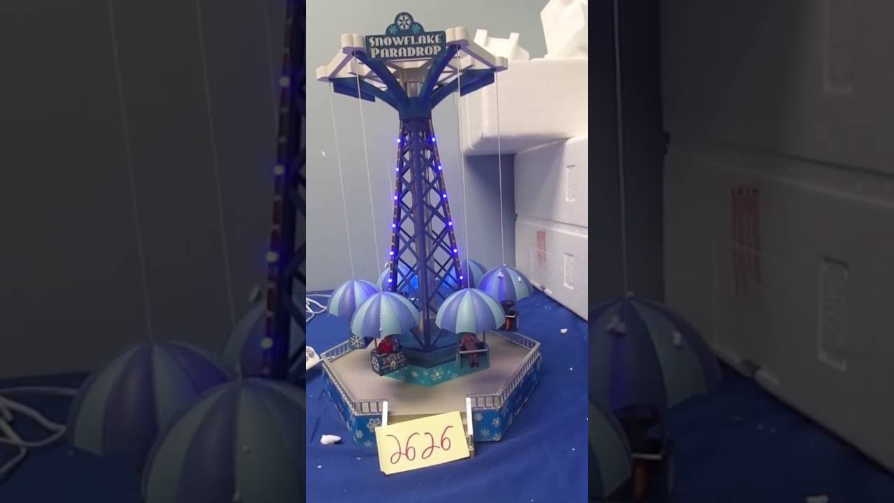 Lemax Village Collection Snowflake Paradrop 34634 As-Is 2626 - YouTube