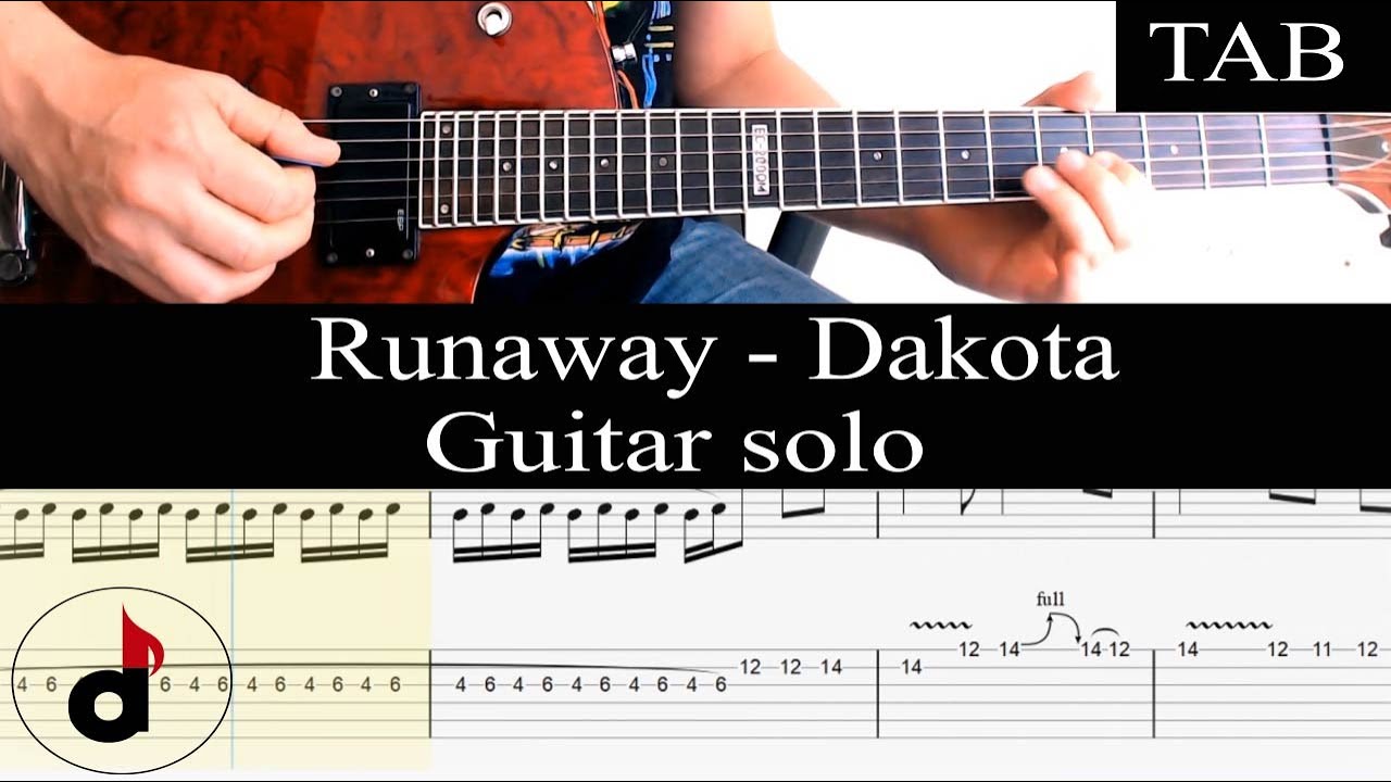 RUNAWAY - Dakota (classic rock): SOLO guitar cover + TAB - YouTube