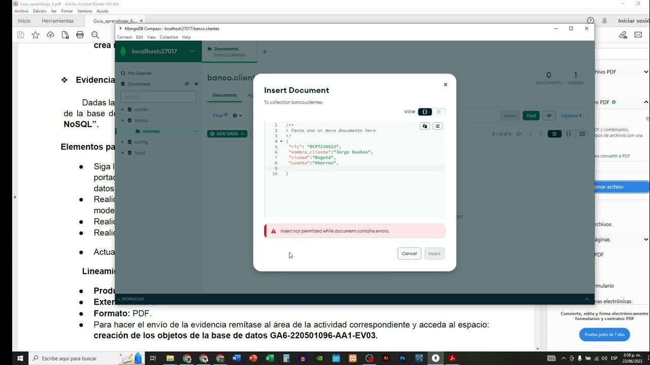 INSERTAR DATOS EN MONGODB - YouTube