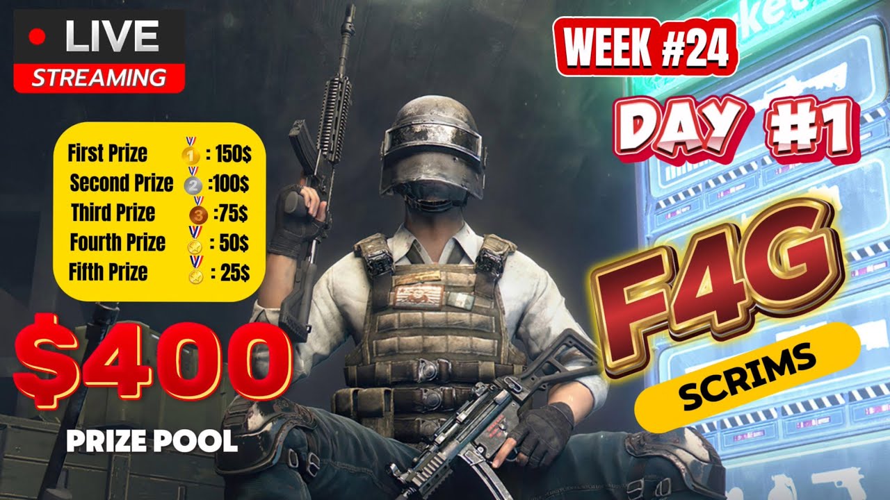 🔴F4G - SCRIMS🔥🔥🔥| PUBG MOBILE | WEEK #24 (Day 01) - YouTube