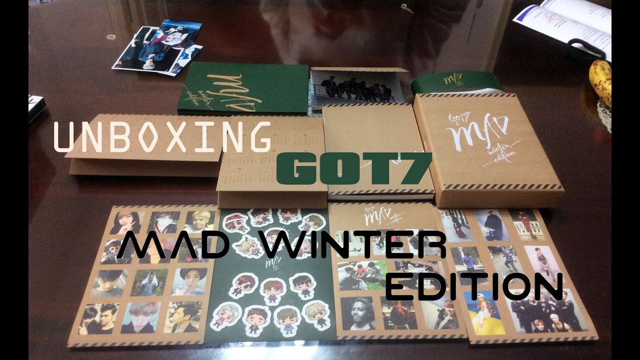 UNBOXING GOT7갓세븐 MAD WINTER EDITION (Merry ver) & 4th mini album (Full ...