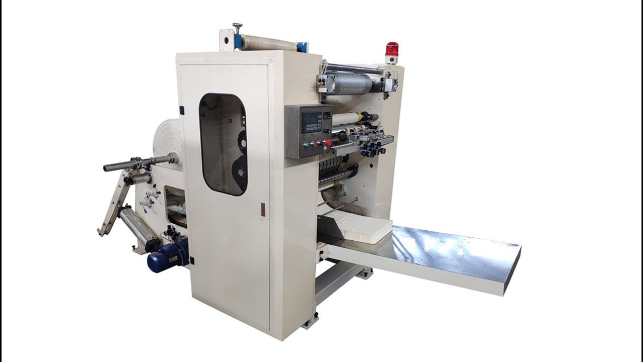 2 lines automatic Z fold hand towel paper making machine - YouTube
