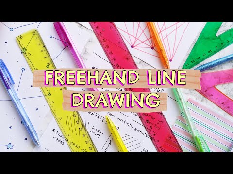 HOW TO DRAW A STRAIGHT LINE WITHOUT A RULER 🌜 FREEHAND DRAWING TIPS🌛 ...