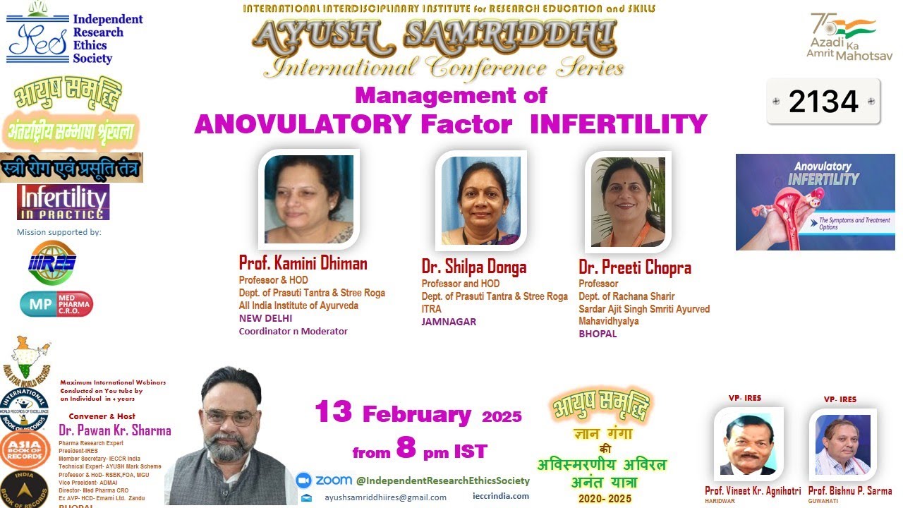 Management of ANOVULATORY Factor INFERTILITY (2134) IRES AYUSH ...