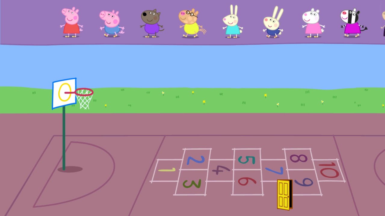 Peppa Pig Obstacle Race Sports Day Game - YouTube