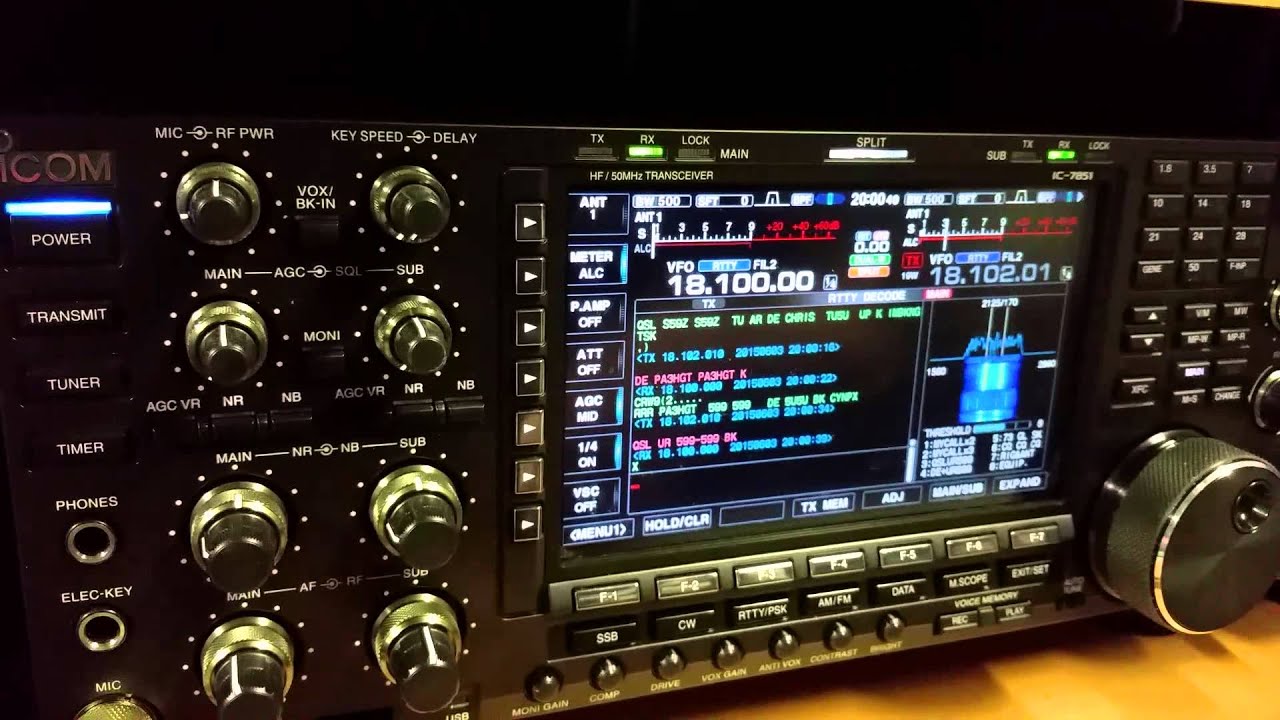 My 2nd IC-7851 RTTY QSO with 5U5U - YouTube