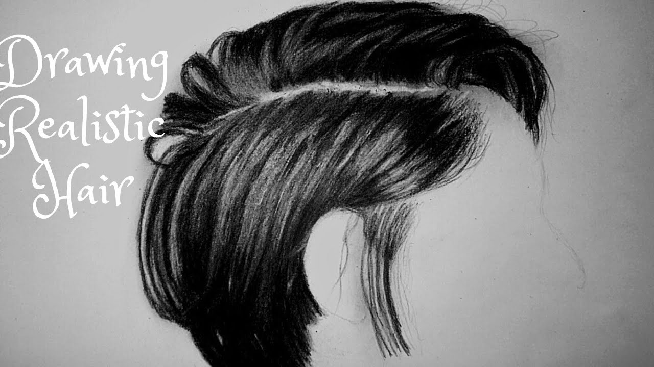 Drawing Realistic Hair @franklinsArt - YouTube