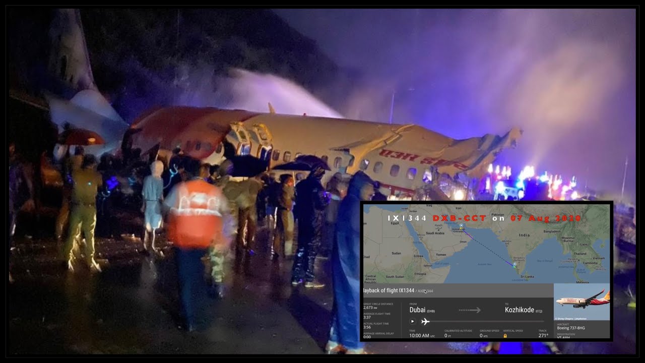 Exclusive Flight Radar Data Air India Express IX 1344 Crash Land at ...