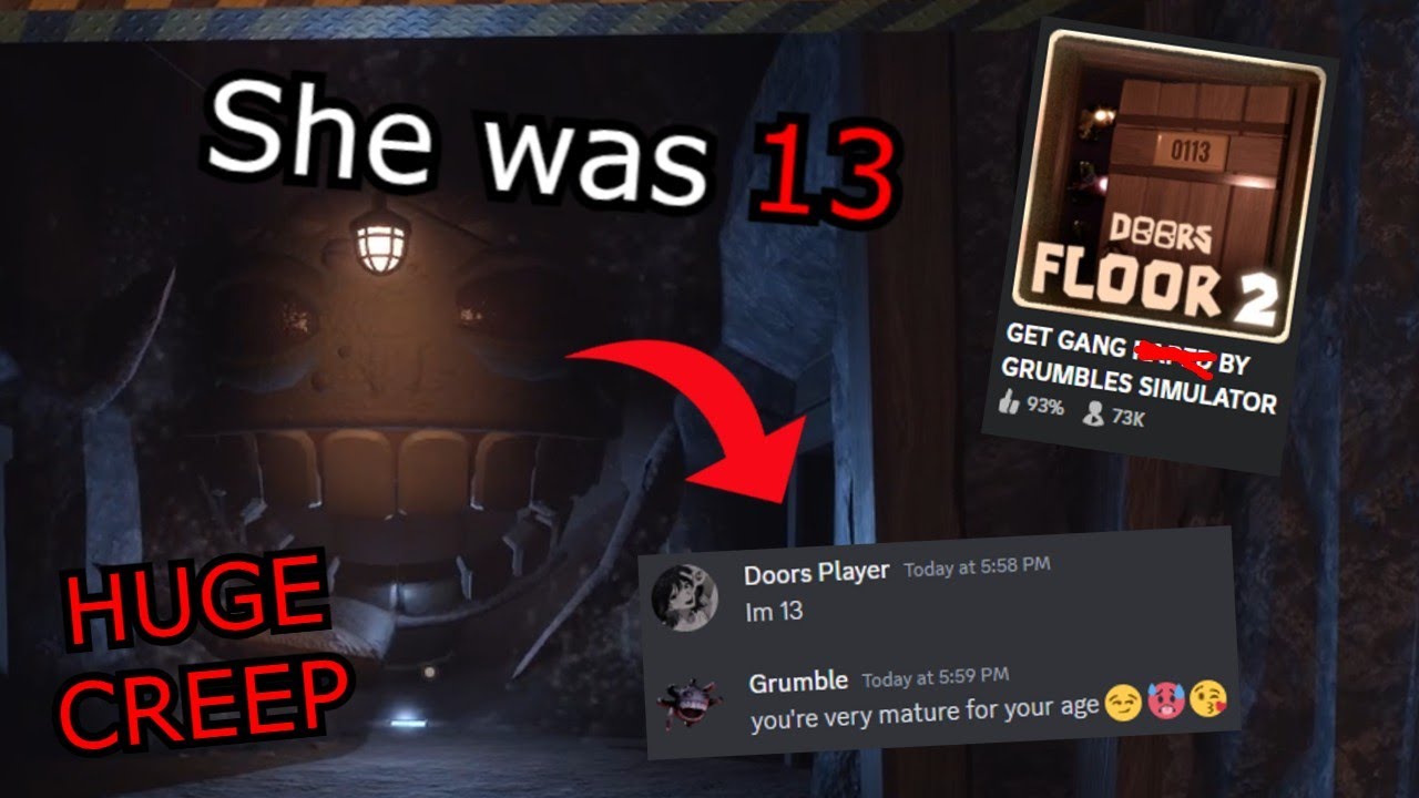 Grumble *EXPOSED* For Being a Huge Creep | Doors Floor 2 - YouTube