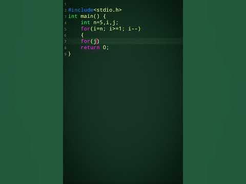 #121 C pattern programming👨‍🏫📓 C language tutorial for beginners#shorts #coding - YouTube