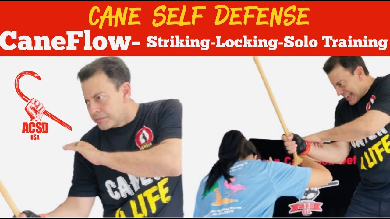 Cane Self Defense: CaneFlow Striking, Locking, and Solo Training! - YouTube