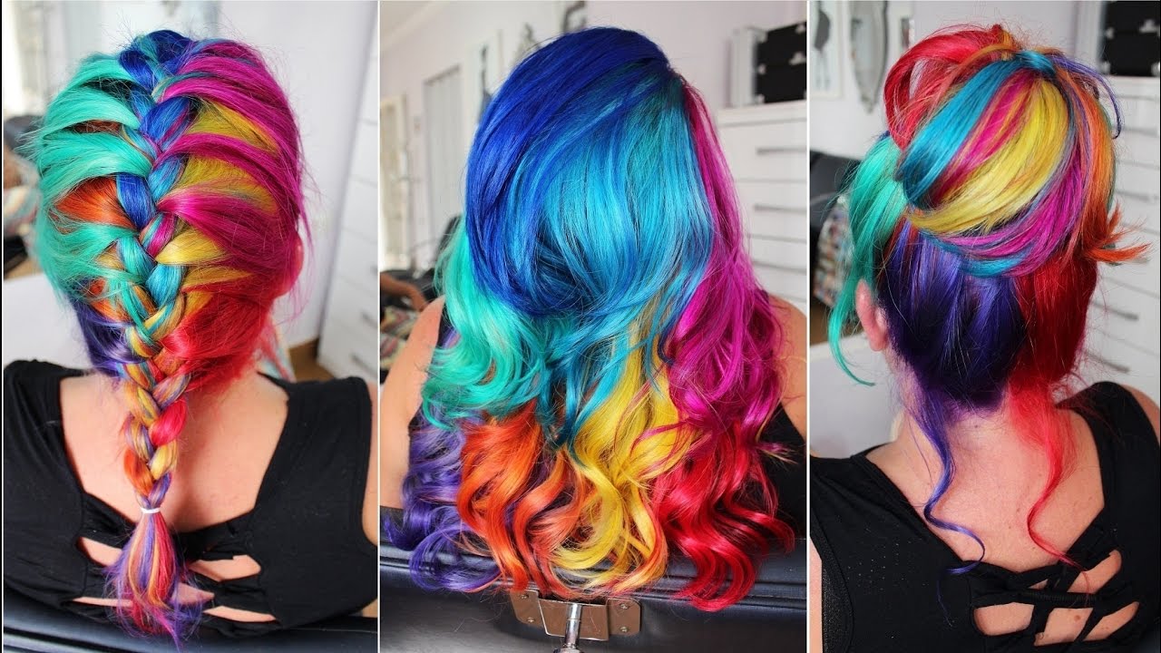 Como fazer Cabelo Arco Iris (Rainbow Hair) passo a passo por Rafael Secolin - YouTube