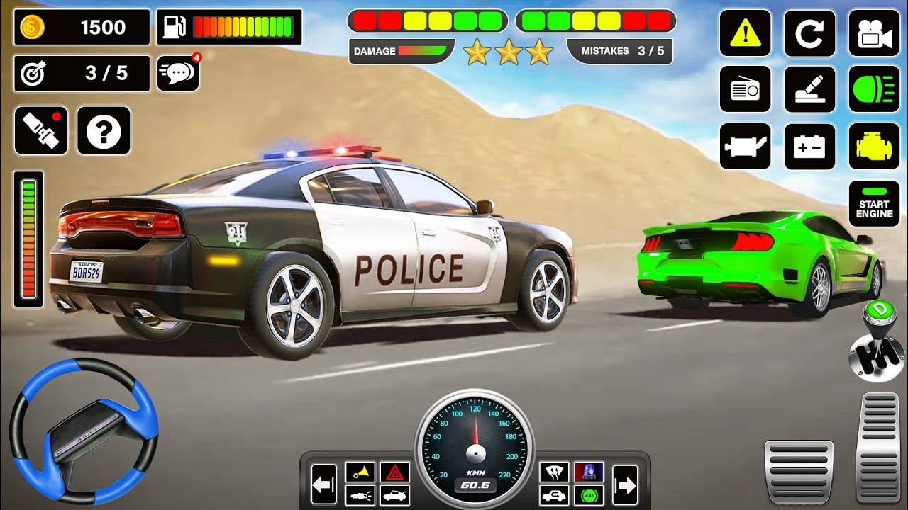 police vs criminal, police car race video new model,Highway please car ...