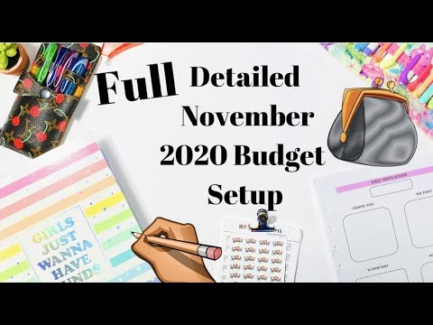 NOVEMBER 2020 FULL DETAILED BUDGET SETUP | #budgetwithme | BUDGET ...