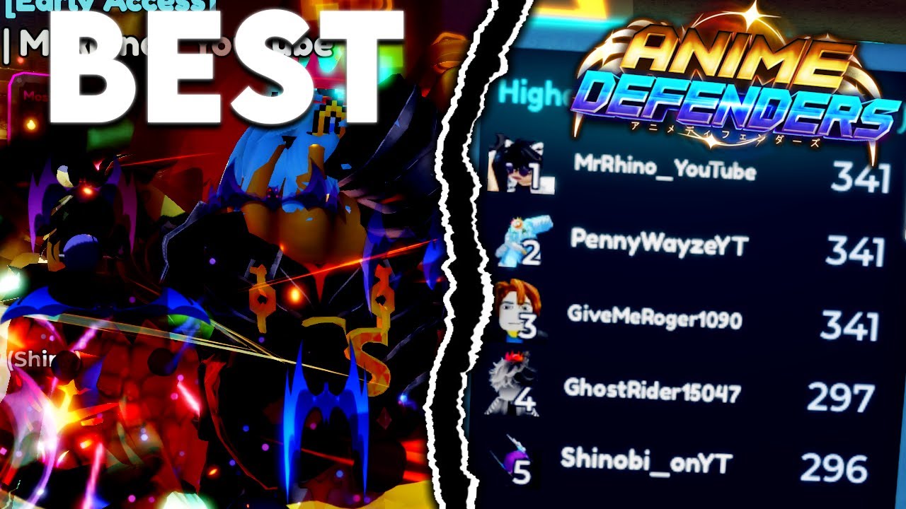 BEST Leaderboard Team In Anime Defenders Update 8! - YouTube