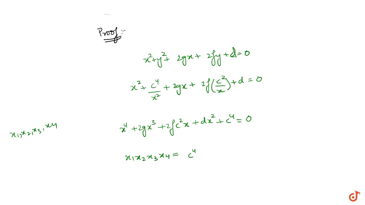 Concyclic points on rectangular hyperbola - YouTube