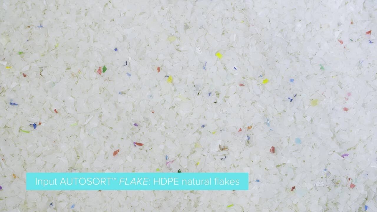 Plastics - Flake sorting - Purifying HDPE Natural - YouTube