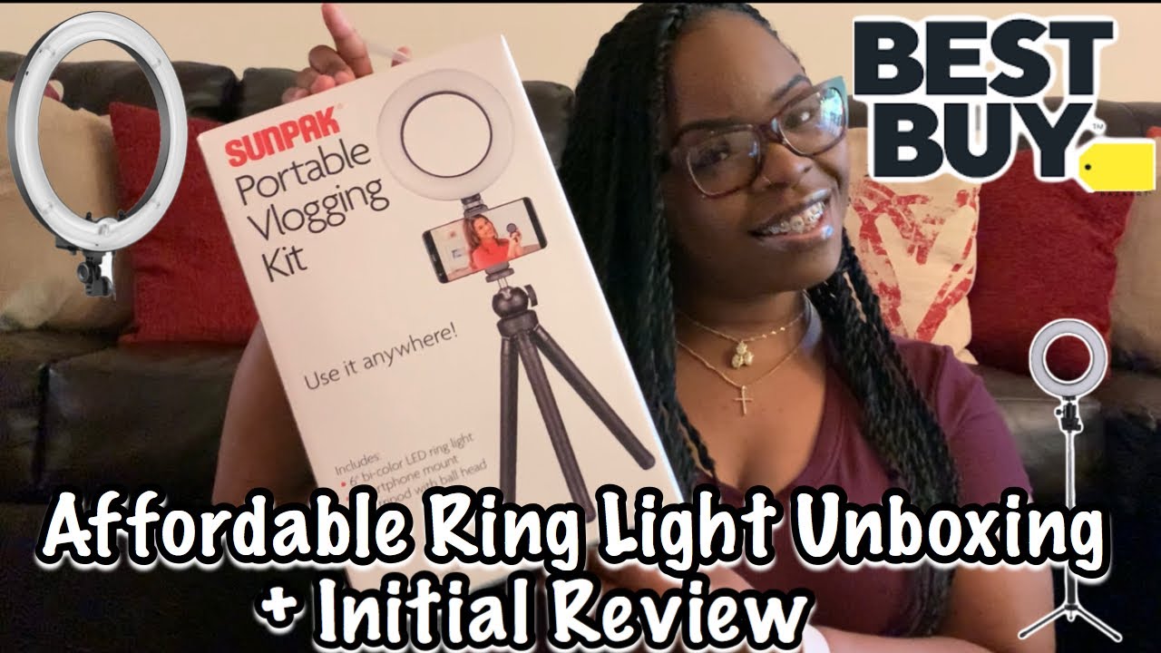 AFFORDABLE RING LIGHT UNBOXING (SUNPAK VLOGGING KIT) MUST HAVE! - YouTube