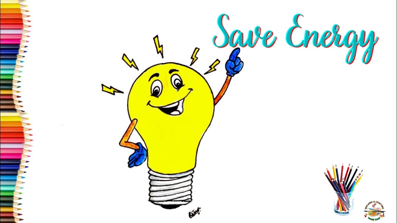 Save Energy drawing | Energy conservation drawing | Save energy poster ...