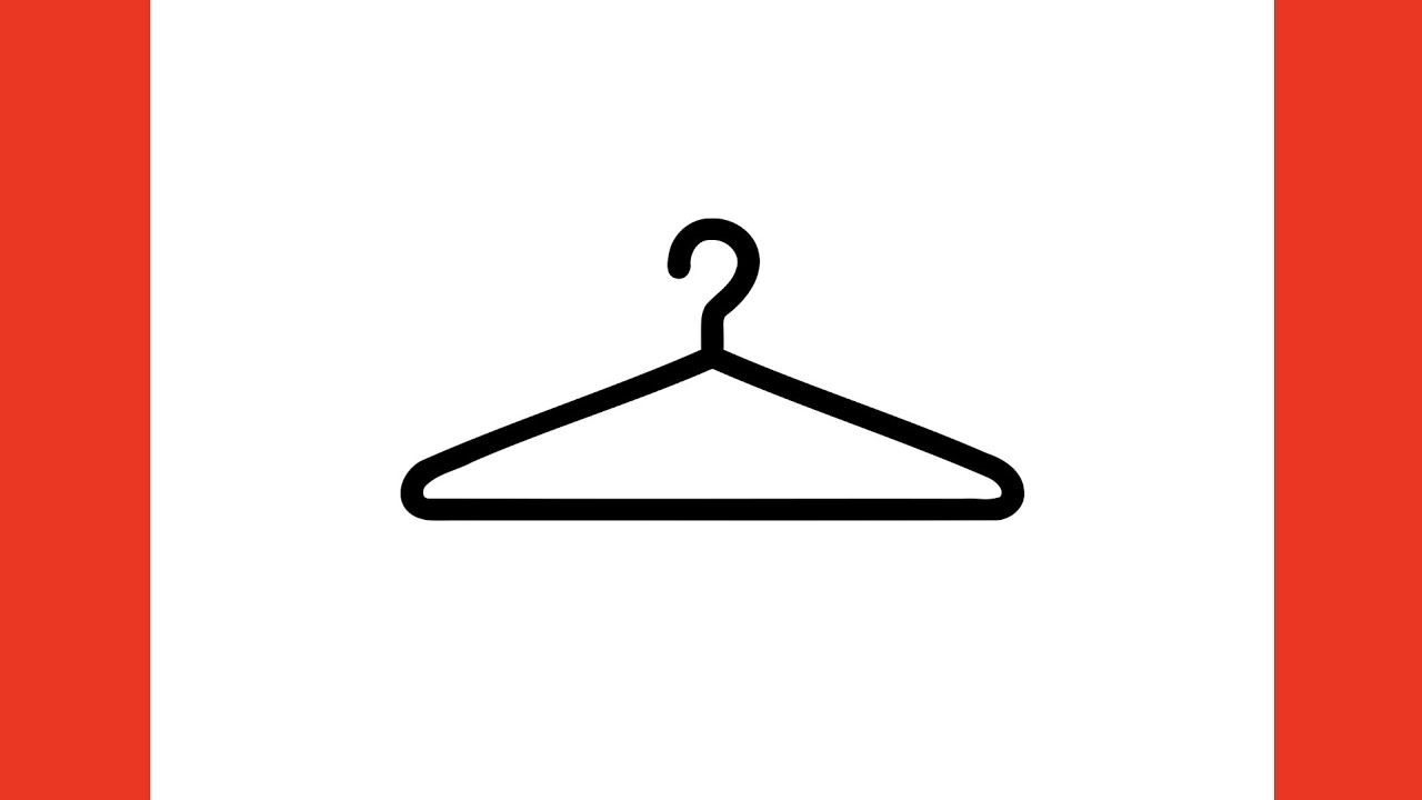How to draw a HANGERS step by step / drawing hanger easy - YouTube
