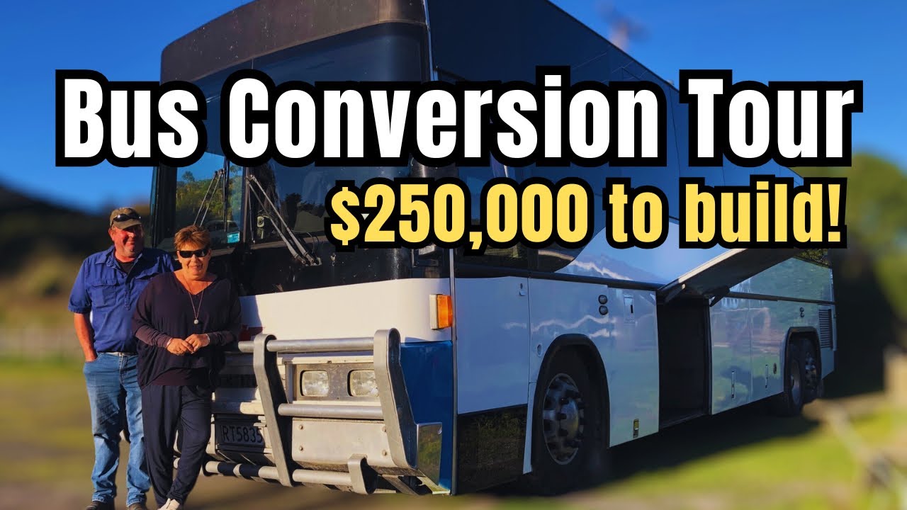 BUS CONVERSION TOUR | Detroit Diesel Engine Beautiful House Bus - YouTube