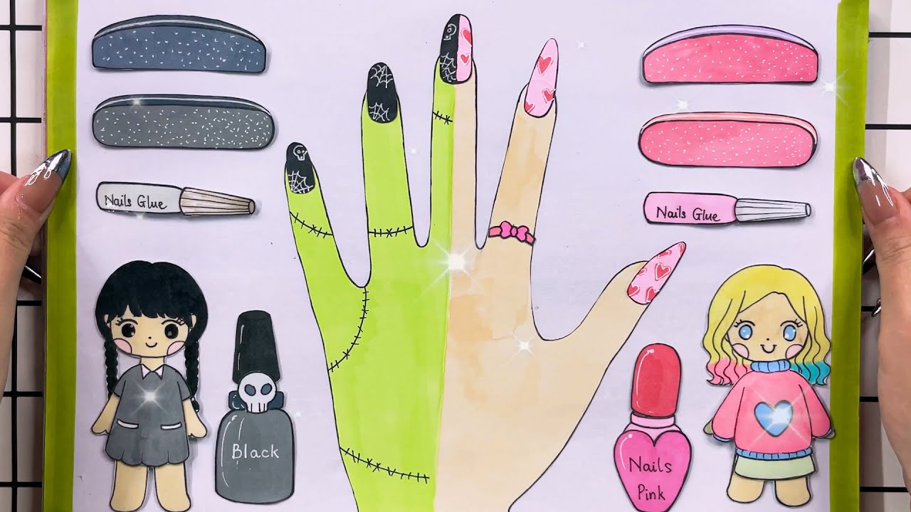 [🌈paper Diy🌈] Paper Spa - Cat kuku gaya zombie yang menakutkan - ASMR ...
