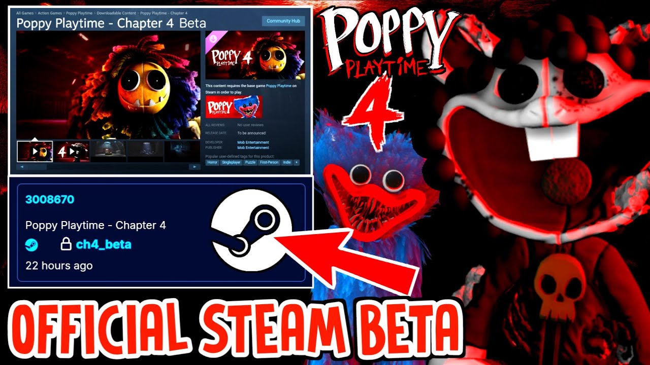 Poppy Playtime Chapter 4 - OFFICIAL BETA on STEAM is REALLY READY with ...