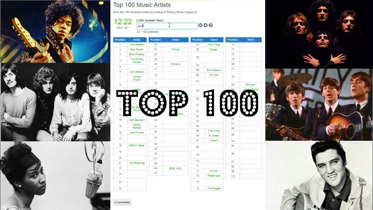 Jetpunk - Naming the top 100 music artists of all time - YouTube